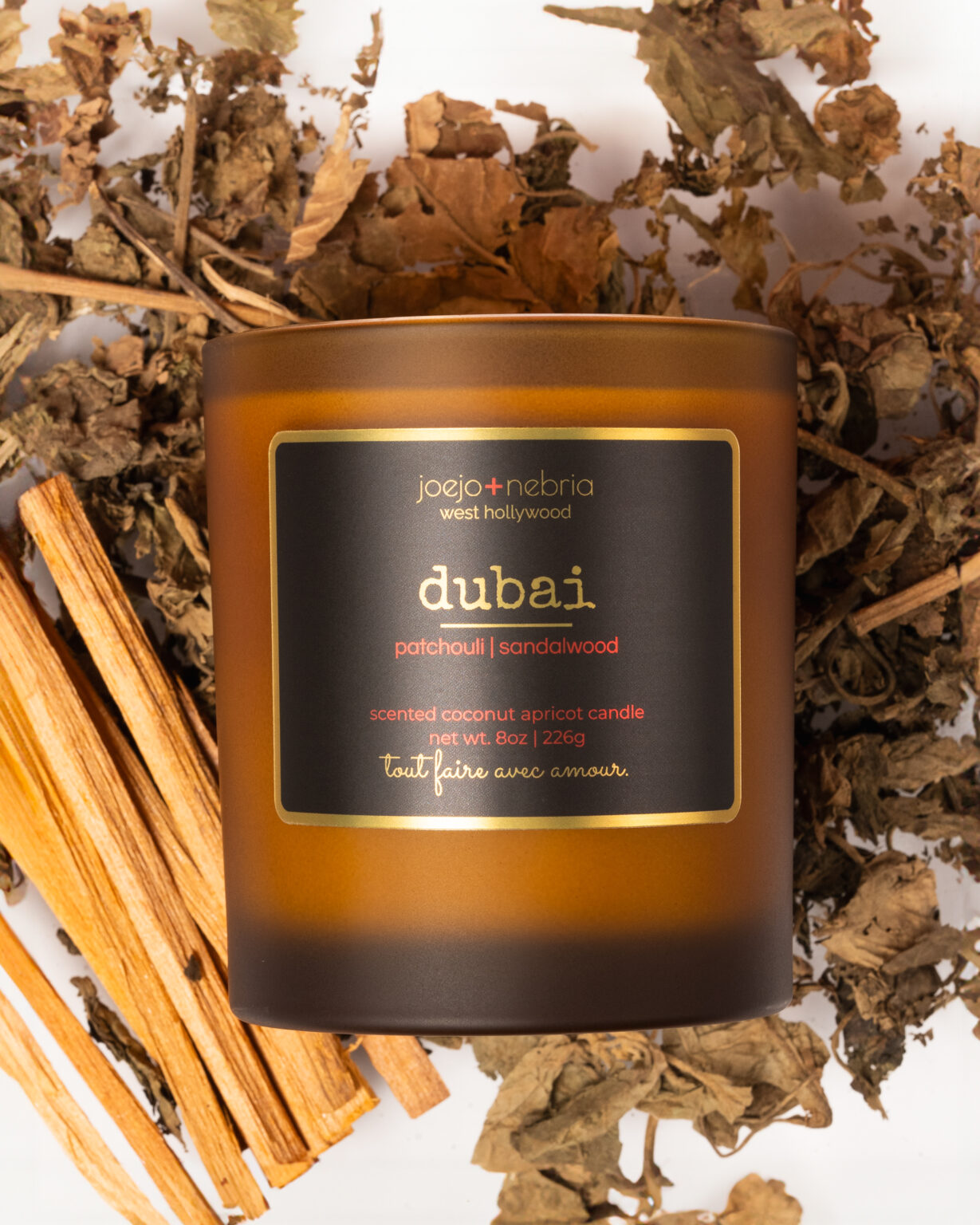 Dubai-Scented Coconut Apricot Candle - Joejo + Nebria Candles